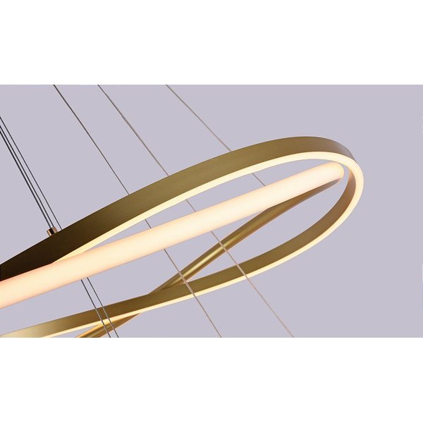 Pendente LED Euni Odi 173W Dourado Fosco - Lampdecor