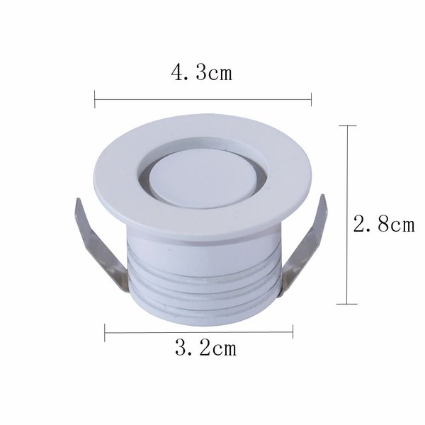 Spot LED Nobi Embutir 3W Branco 3000K Nordecor
