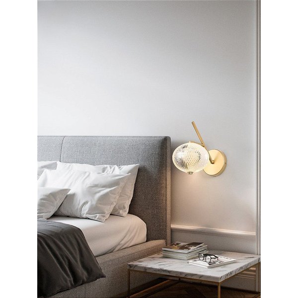 Arandela LED Luse 7W Ouro Champagne 3000K Nordecor 2798 - Lampdecor